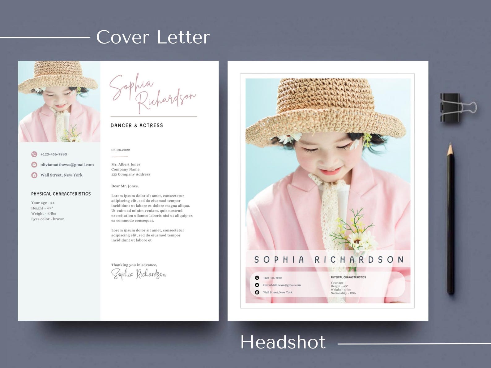 Child Actor Resume Template Canva Child Acting Resume Format for ...