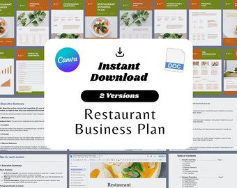 Restaurant Business Plan Template | Editable in MS Word & Google Docs ...