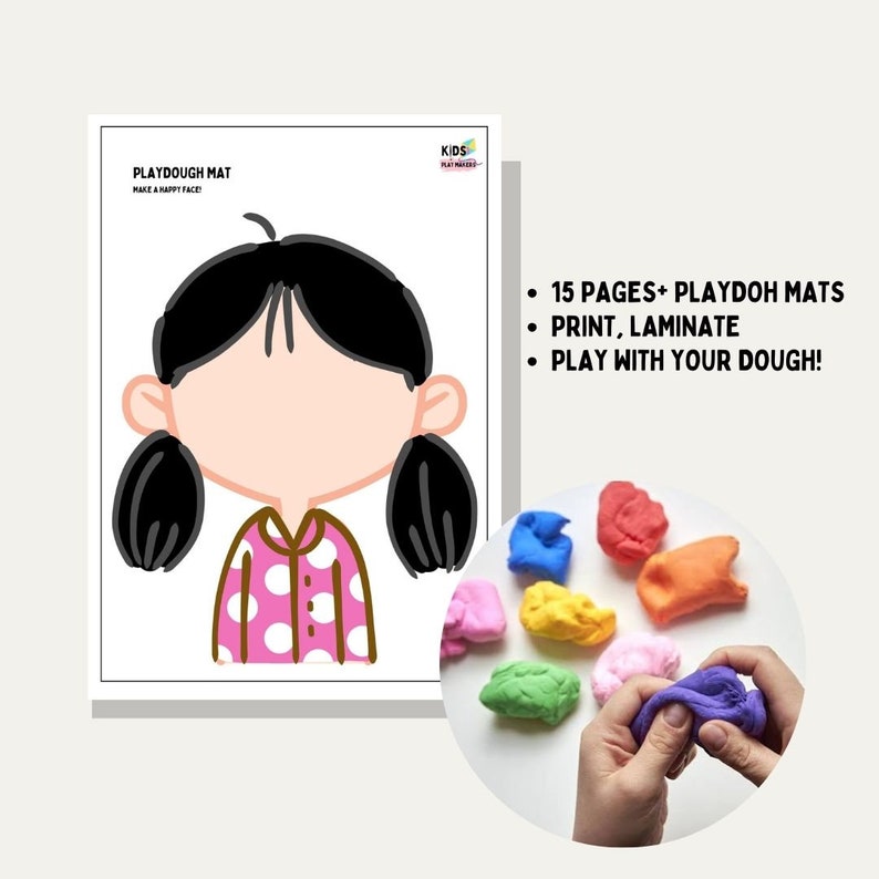 Playdough Mat Emotions, Foods and Animals - PDF to Print - Etsy