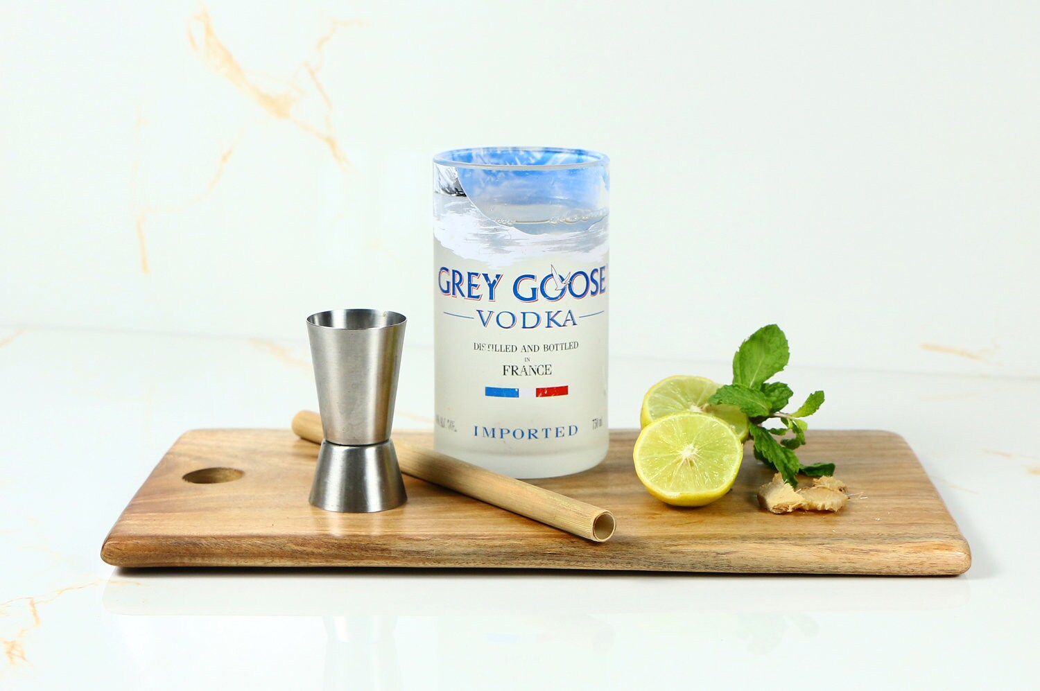 Upcycled Grey Goose Vodka Glass, Unique Vodka Lover Gift, Handmade ...