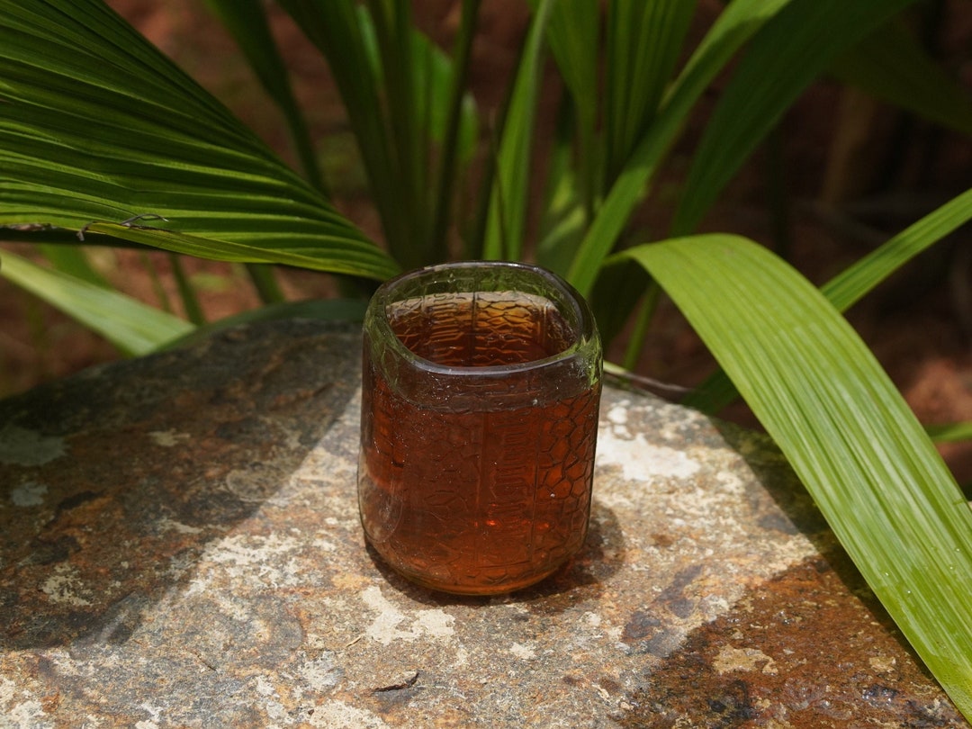 Upcycled Old Monk Handcrafted Rum Bottle Cocktail Glasses: Wide-mouthed ...