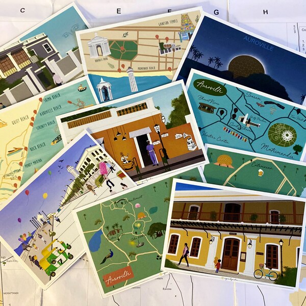 Illustrated Postcard - Etsy