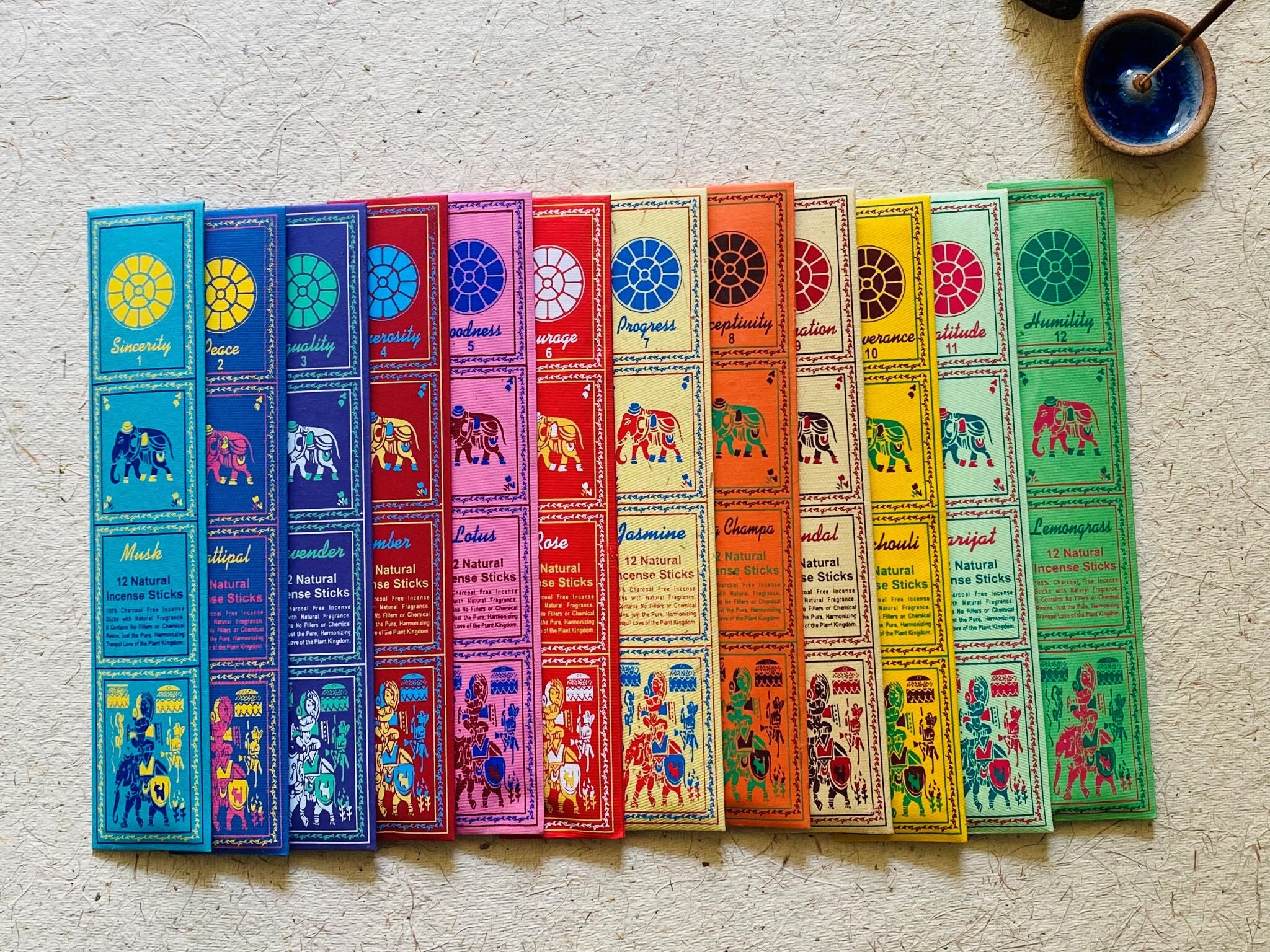 Hand Rolled Indian Incense Sticks, 144 Pack, Charcoal-free, for Anxiety ...