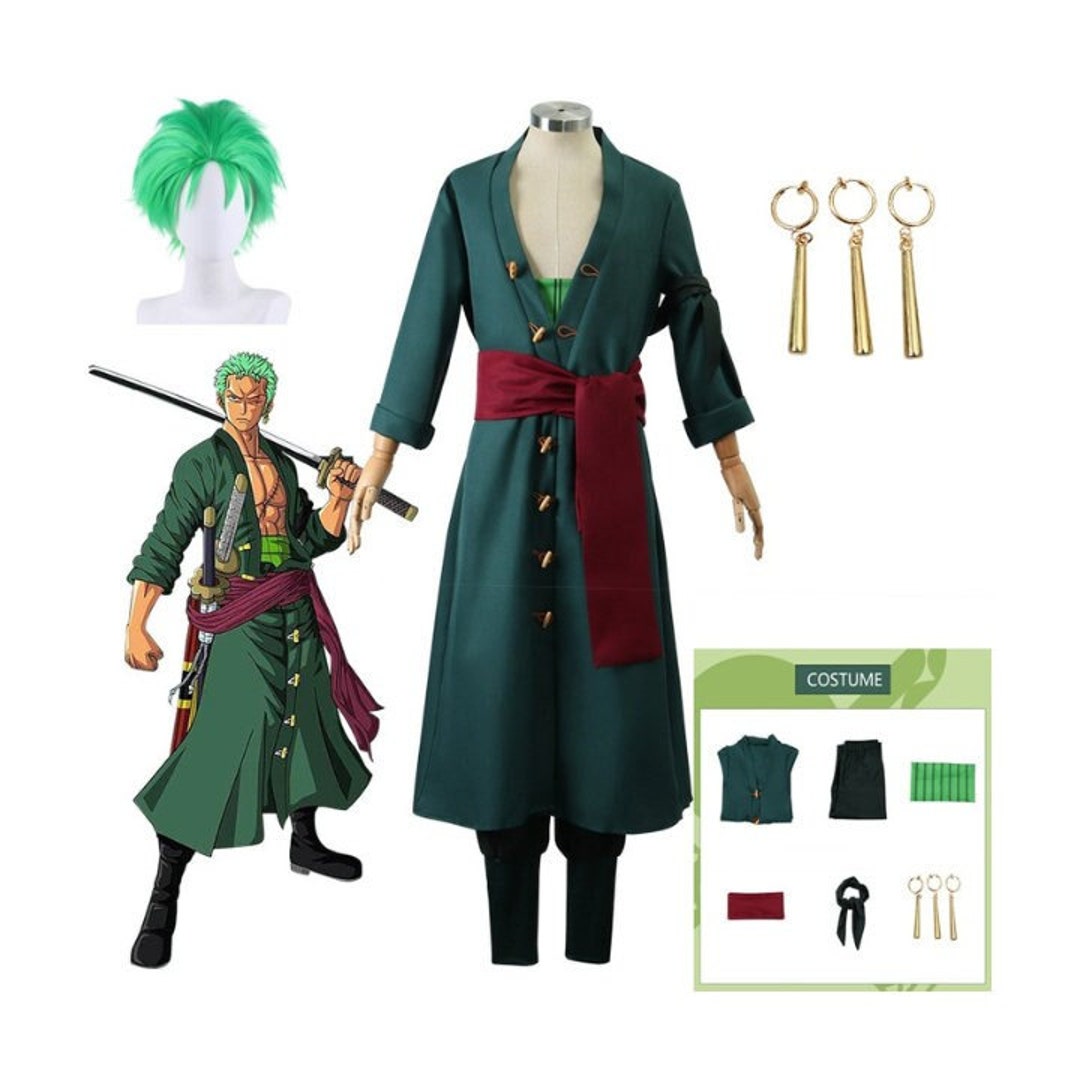 Roronoa Zoro Cosplay Costume Outfit Zoro Kimono Cloak With - Etsy Canada