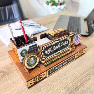 Multifunctional Desk Name Plate for Members of the US Army, Custom Name ...