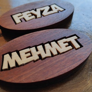 Minimalist Design Personalized Key Chain, Customized Natural Wood Key ...