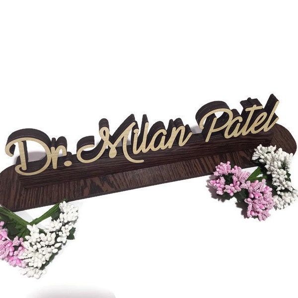 Laser Cut Desk Name Sign - Etsy
