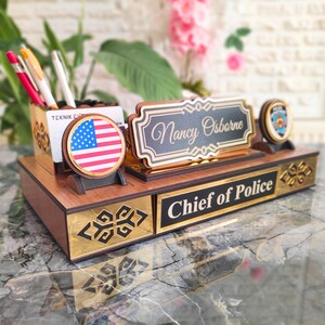 Custom Desk Name Plate for Police Officers , FBI Agents, US Marshals ...