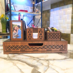 New Design Multi-feature Desk Name Plate With Drawer, Paper and ...