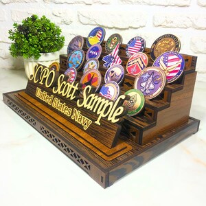 Personalized Military Coin Display, Wood Challenge Coin Case, Custom ...