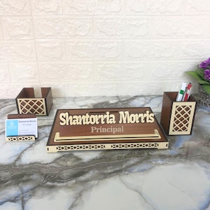 Name Plate for Desk, Custom Desk Sign for Bosses and Principals ...