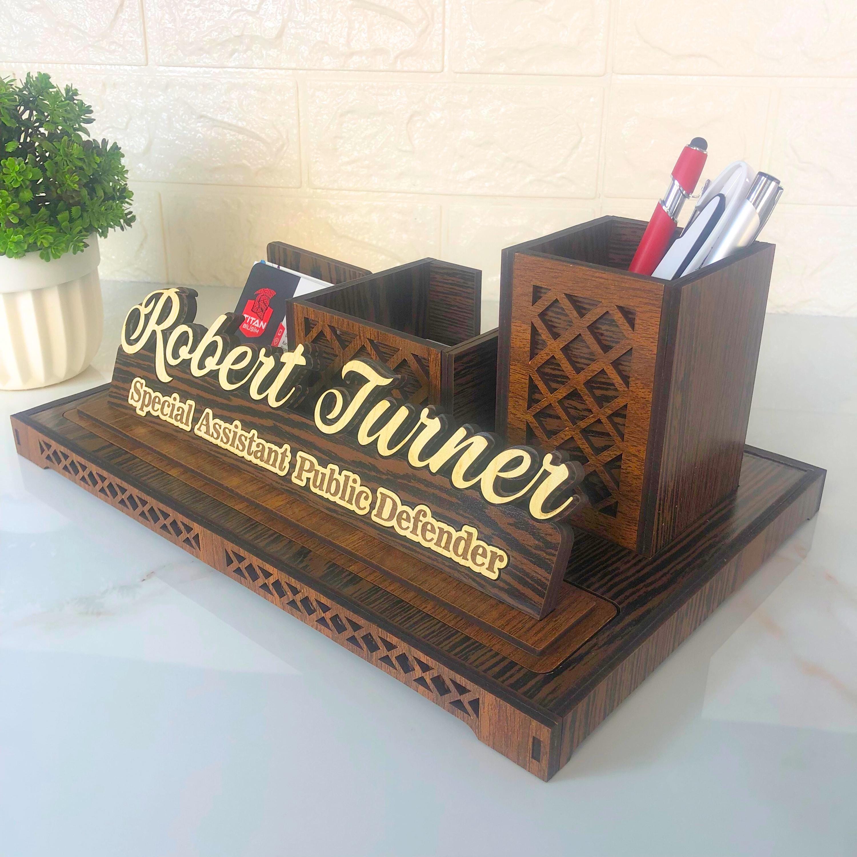 Custom Design All-duty Desk Name Plate, Table Name Plate With Business ...