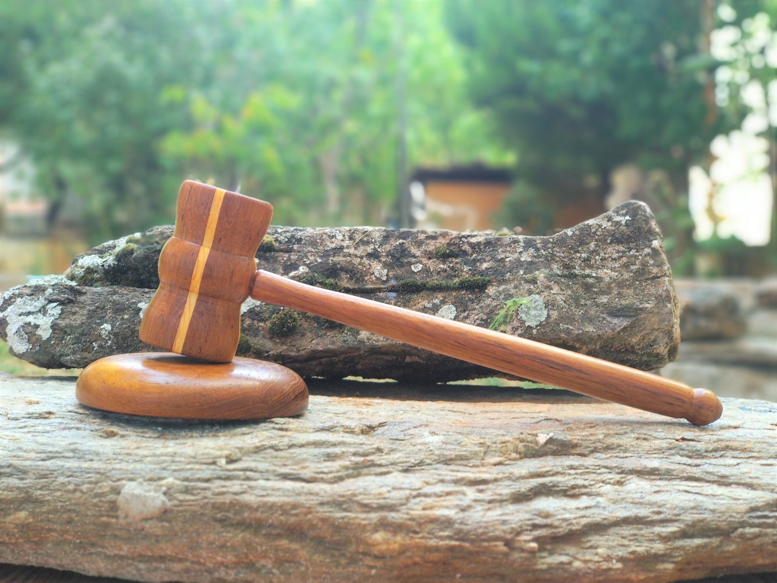 Handmade Wood Auction Hammer With Sound Block Gifts for - Etsy