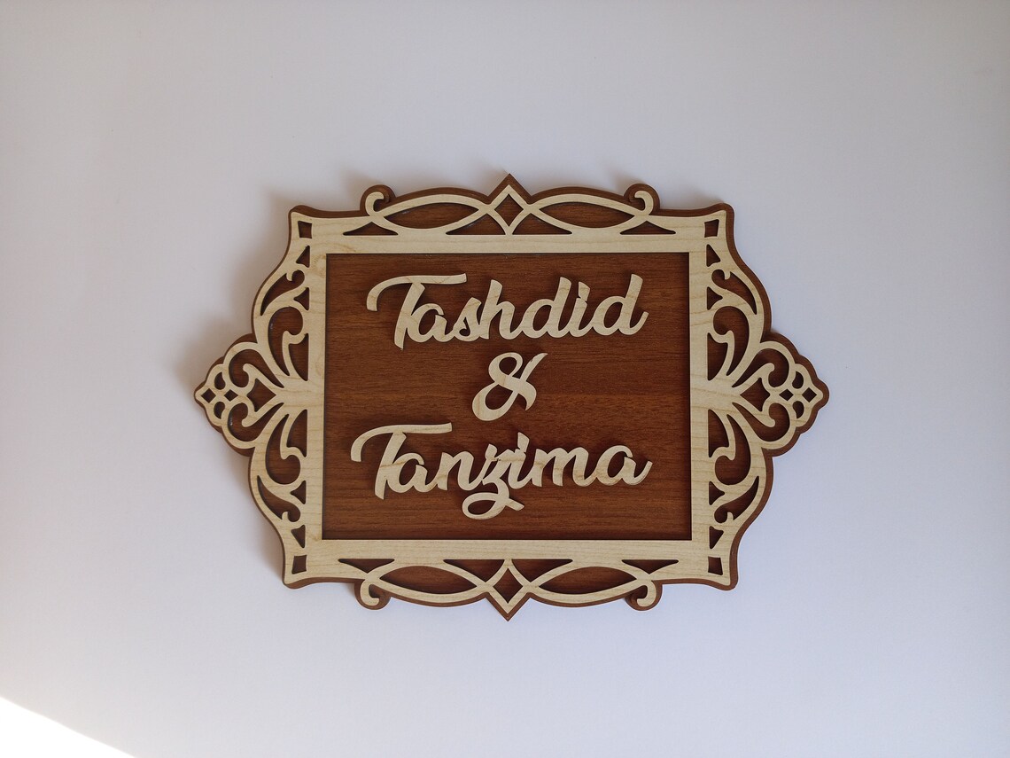 Personalized Door Name Plate Front Door Sign Wall Name | Etsy