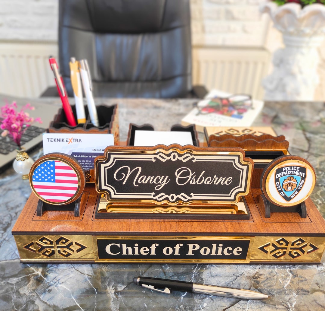 Custom Desk Name Plate for Police Officers , FBI Agents, US Marshals ...
