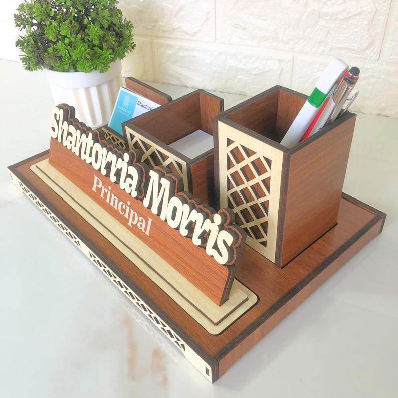 Name Plate for Desk, Custom Desk Sign for Bosses and Principals ...