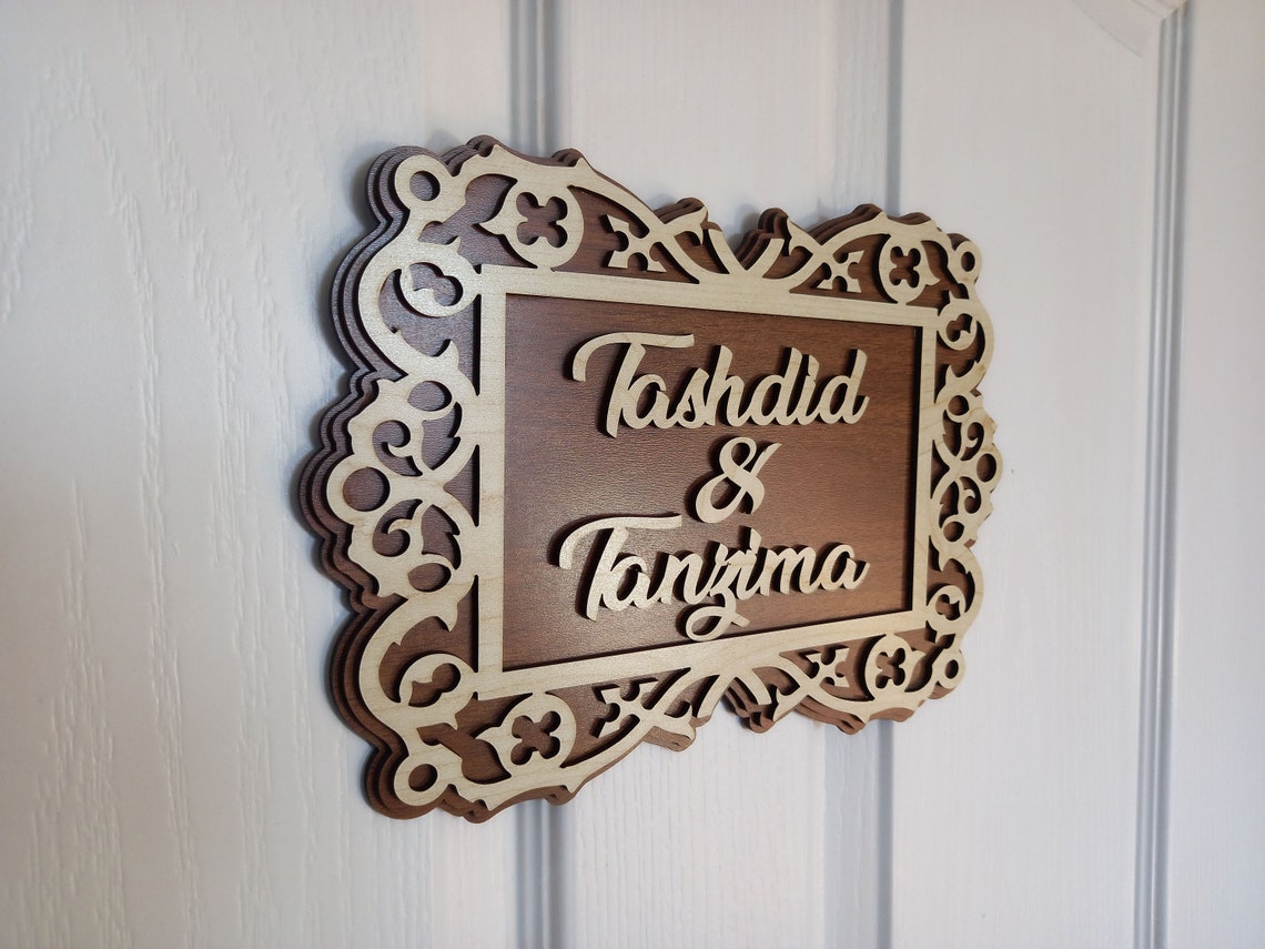 Wall Name Plate Custom Door Sign House Name Sign Door Name | Etsy