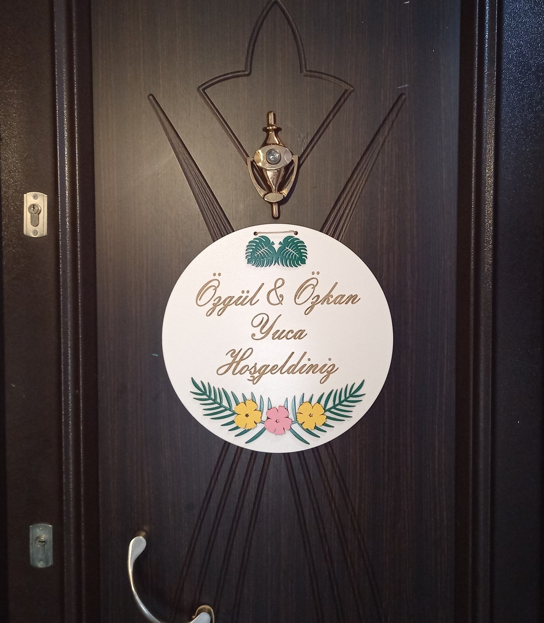 Personalized Custom Engraved Door Name Plate for House, Front Door Sign ...