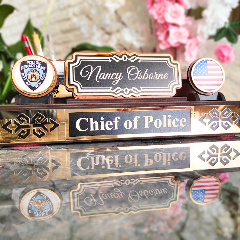 Custom Desk Name Plate for Police Officers , FBI Agents, US Marshals ...