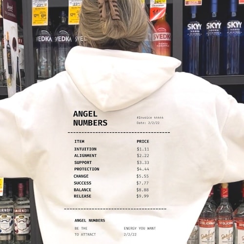 Angel Numbers Hoodie Trendy Hoodie Oversized Hoodie VSCO - Etsy