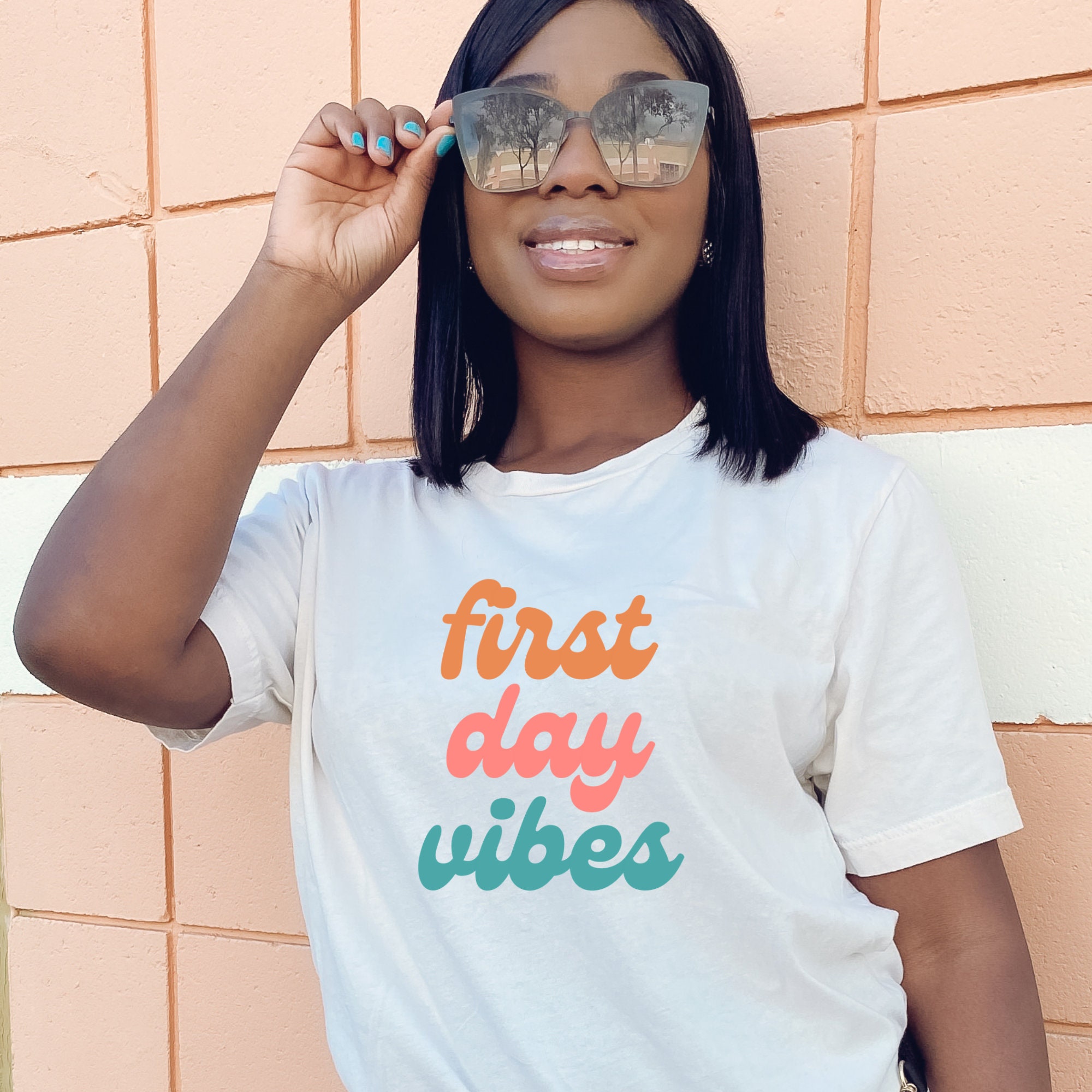 First Day Vibes Teacher Shirt First Day of School Teacher - Etsy