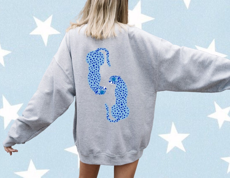Preppy Leopard Sweatshirt Preppy Sweatshirt Preppy Clothes - Etsy
