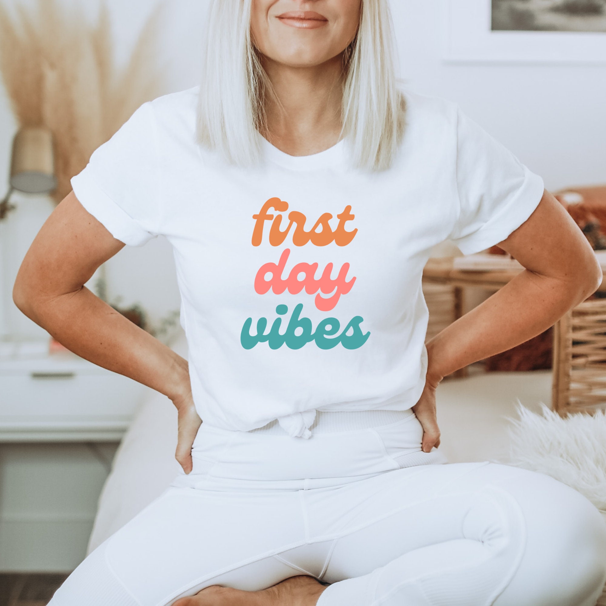 First Day Vibes Teacher Shirt First Day of School Teacher - Etsy