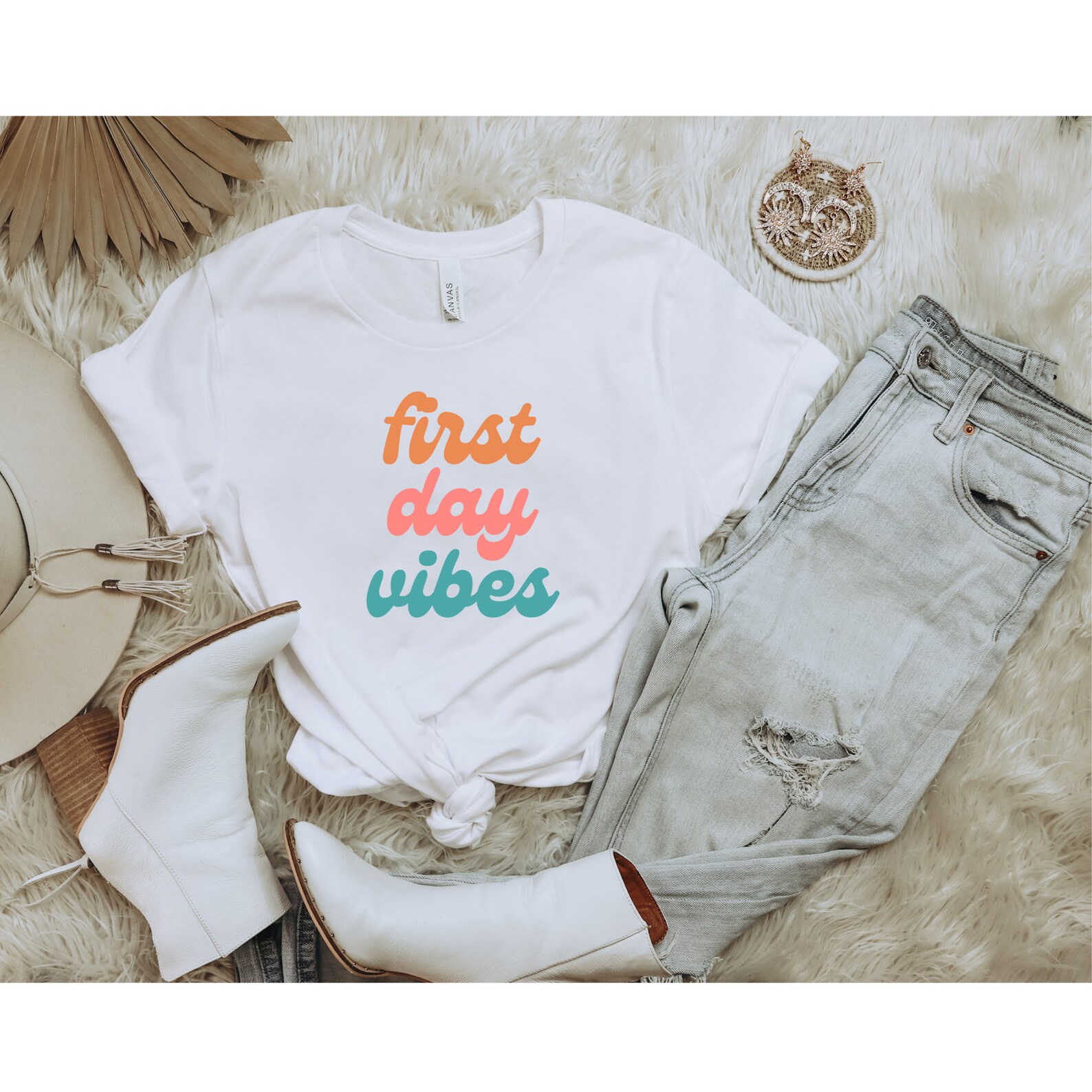 First Day Vibes Teacher Shirt First Day of School Teacher - Etsy