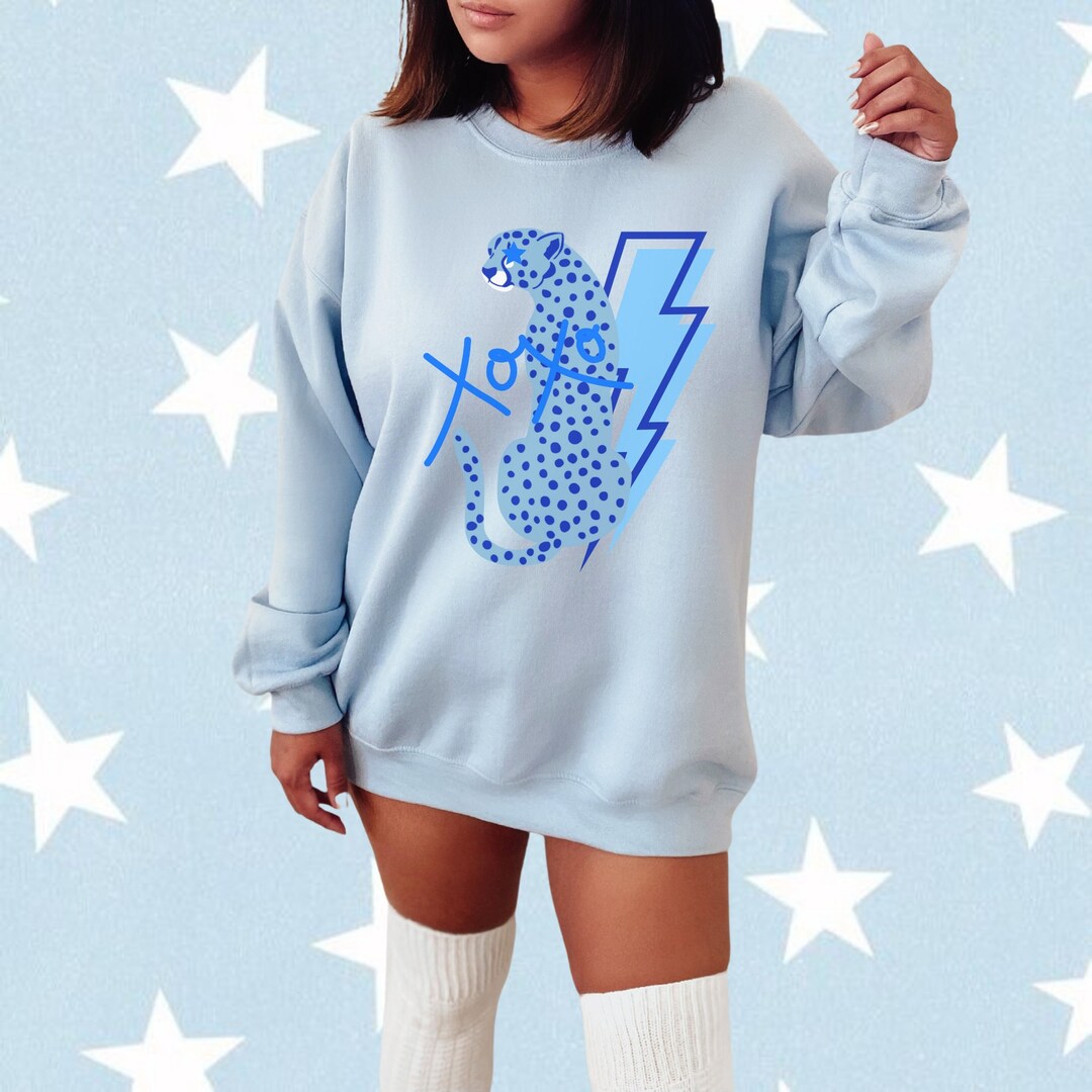 Preppy Sweatshirt Preppy Clothes Lightning Bolt Sweatshirt Cheetah ...