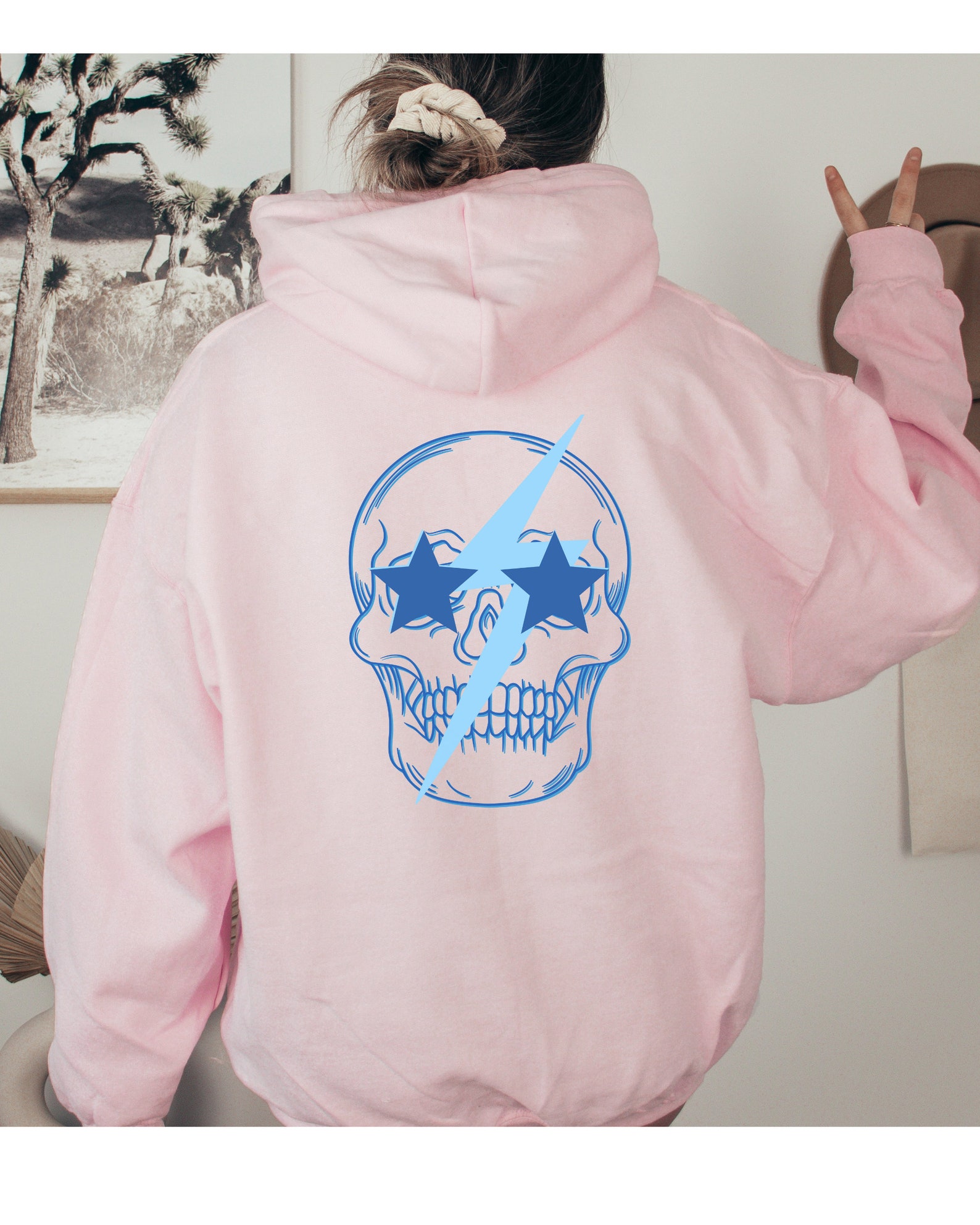 Preppy Skull Hoodie Preppy Lightning Bolt Hoodie Preppy - Etsy