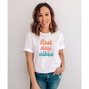 First Day Vibes Teacher Shirt, First Day of School Teacher Tee, Back to ...