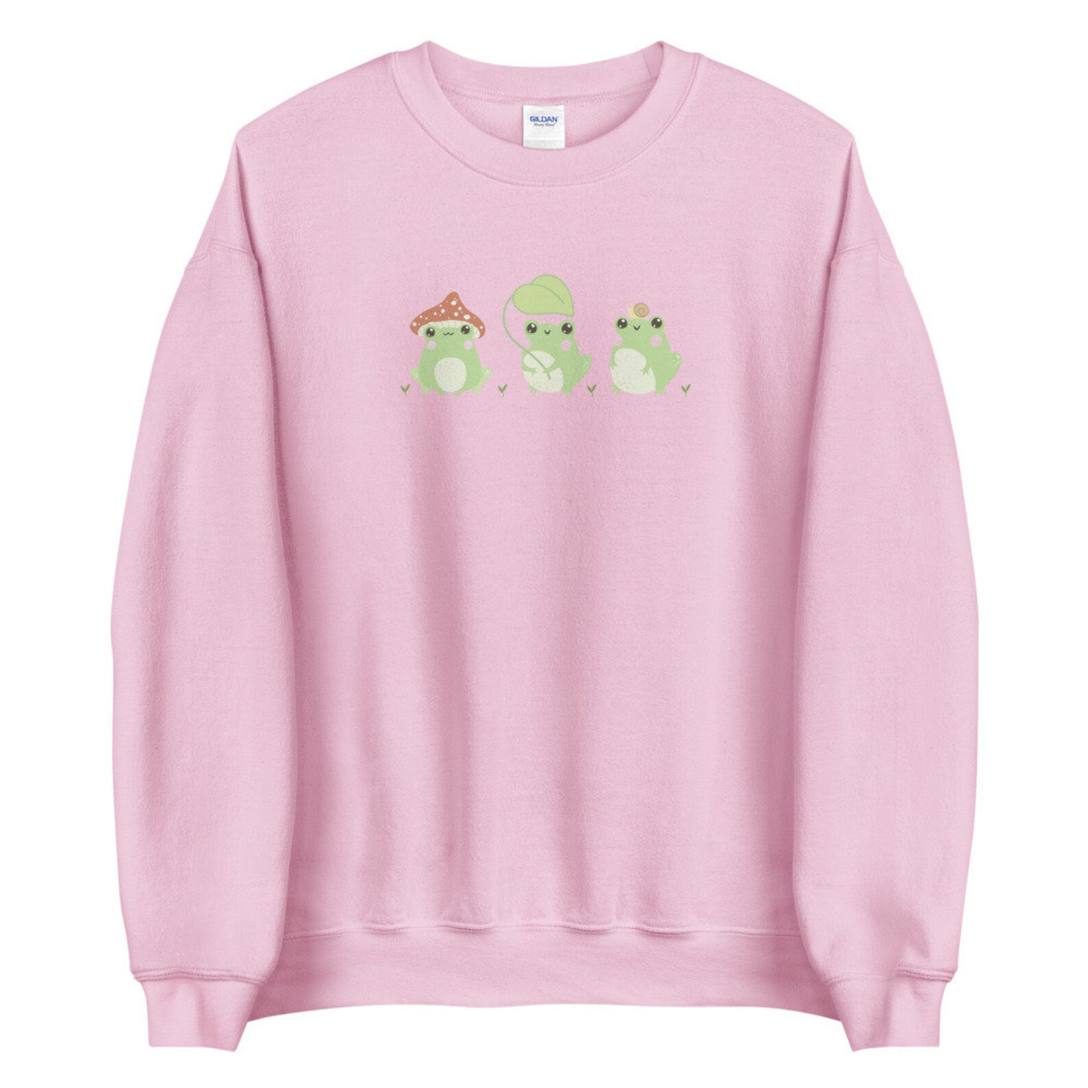 Frog Hoodie Kawaii Frog Sweatshirt Cute Mushroom Frog Hoodie Etsy