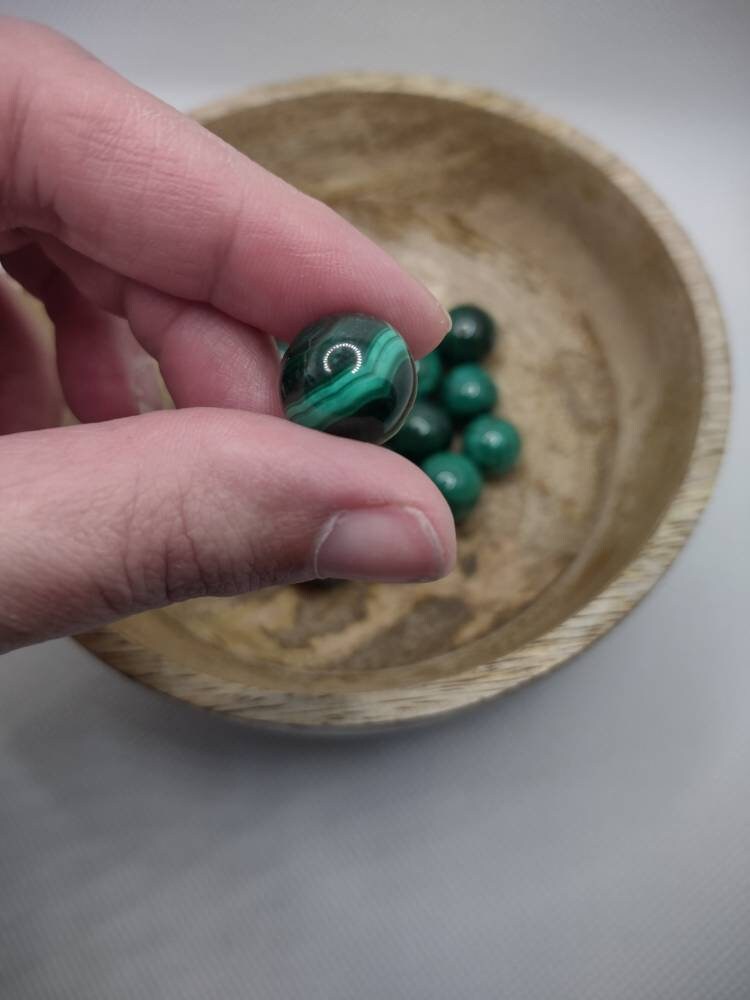 Mini Malachite Sphere - Etsy