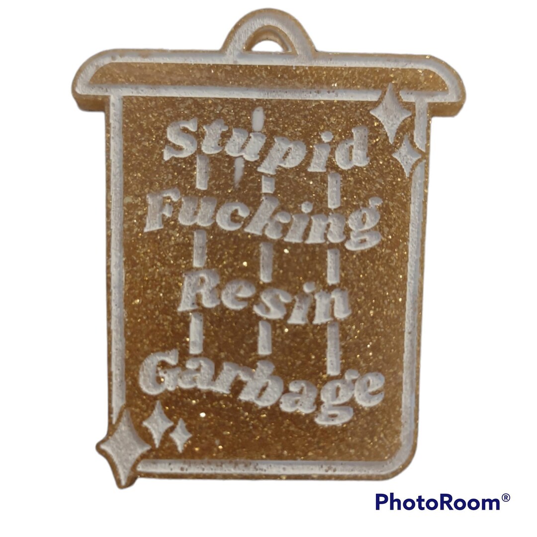 Resin Garbage Keychain - Etsy