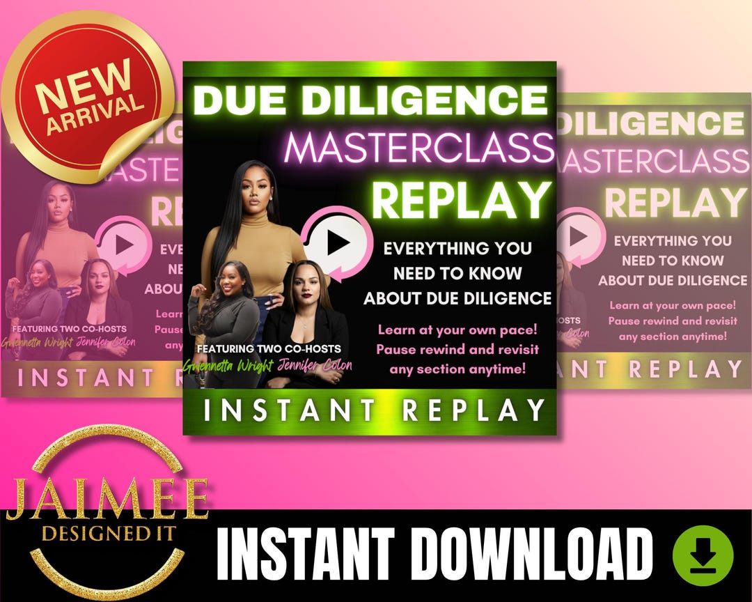 Due Diligence MASTERCLASS REPLAY of the Live Class! Level up Your ...