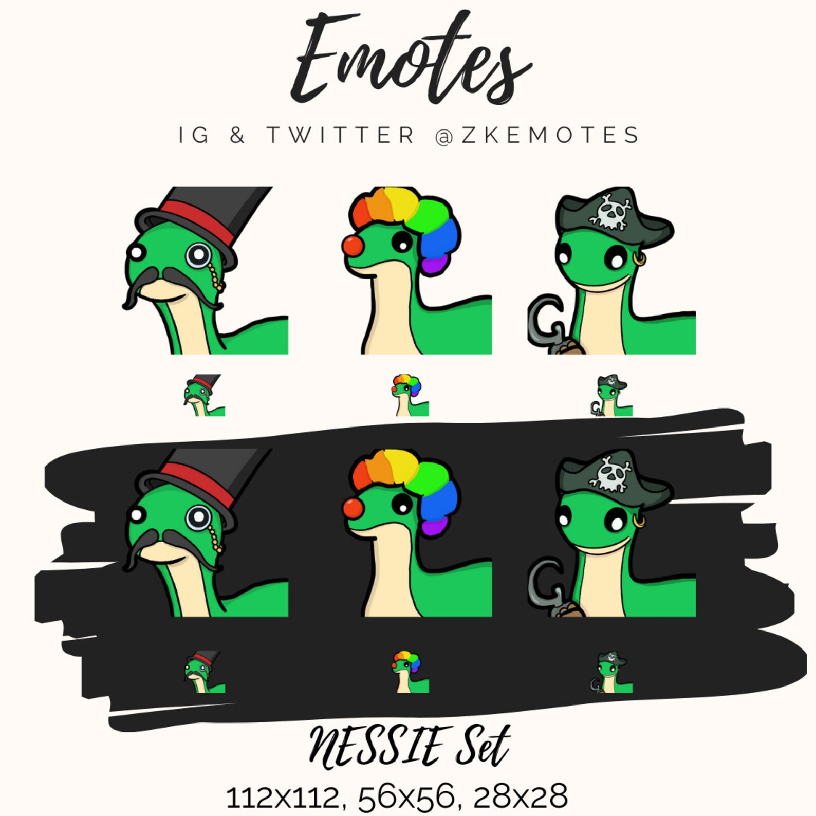 Nessie Apex Legends Emotes, Cute Twitch Stream Emote Set (digital ...