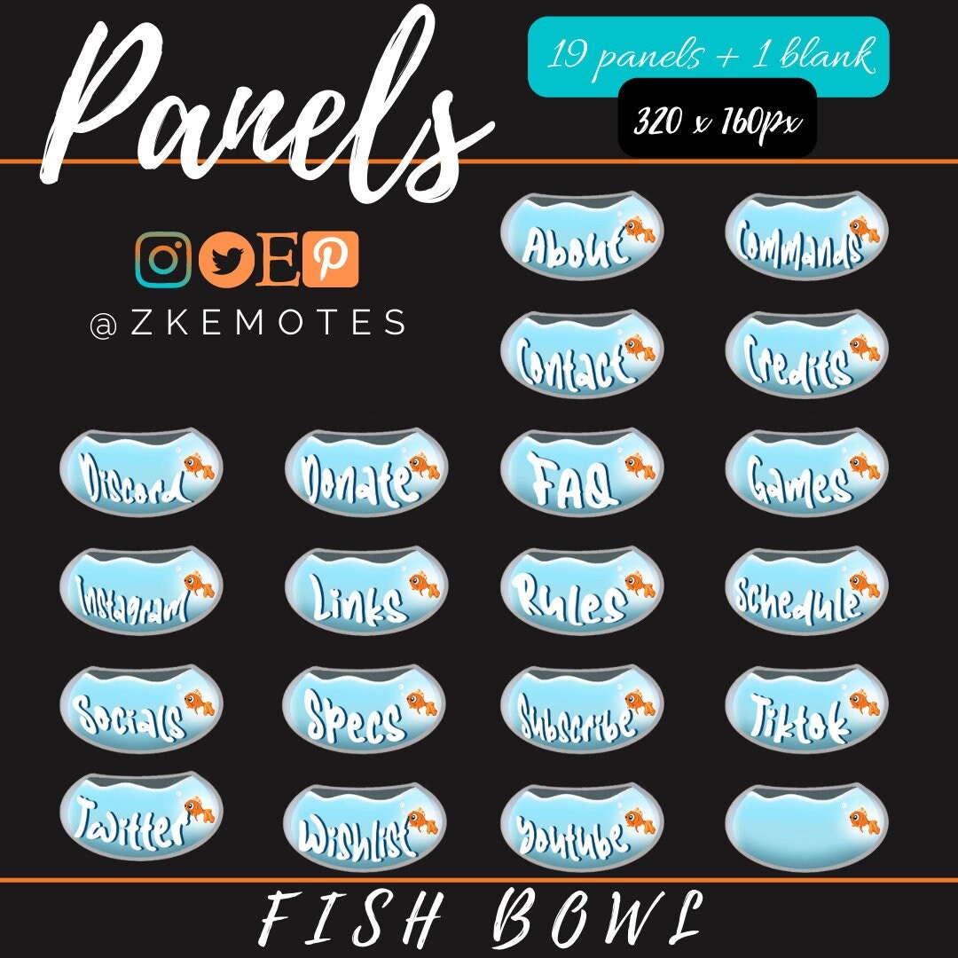 Fishbowl Panels, Twitch Panels, Twitch Fish Panels, Streamer Panels ...