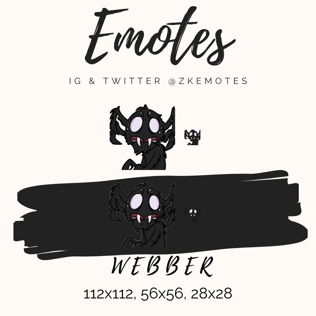 Webber Don't Starve Emote, Don't Starve Emote, Twitch Spider Emote ...