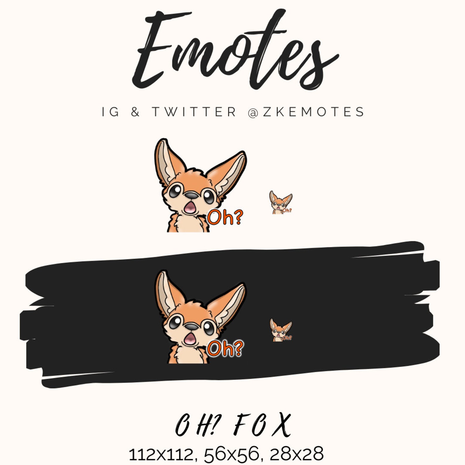 Oh Fox Emote, Fox Emotes, Cute Animal Emotes, Twitch Emotes, Discord ...