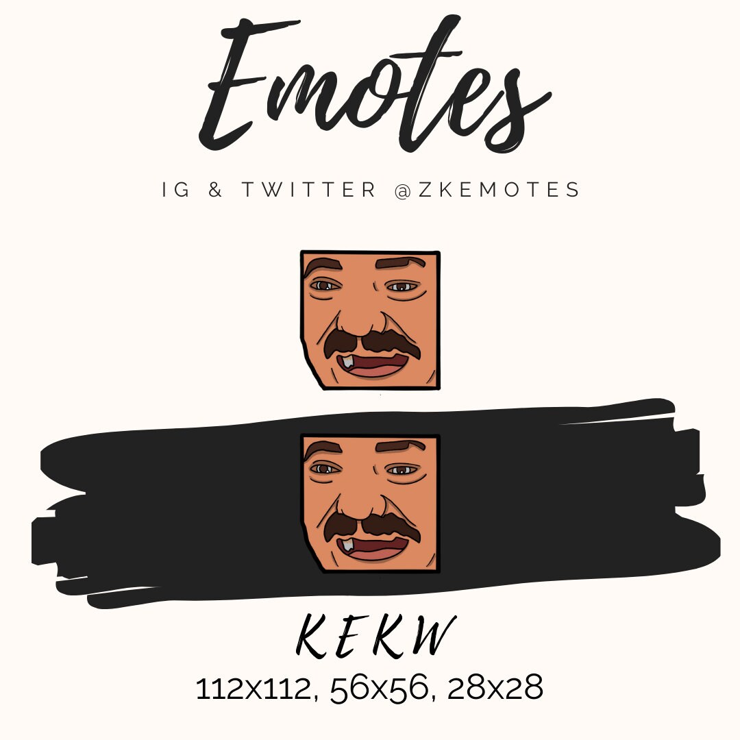 KEKW Emote KEKW Twitch Emote Streamer Emote MEME Emote | Etsy