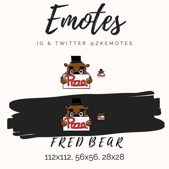 Fred Emote FNAF Emote Twitch Emote Streamer Emote | Etsy
