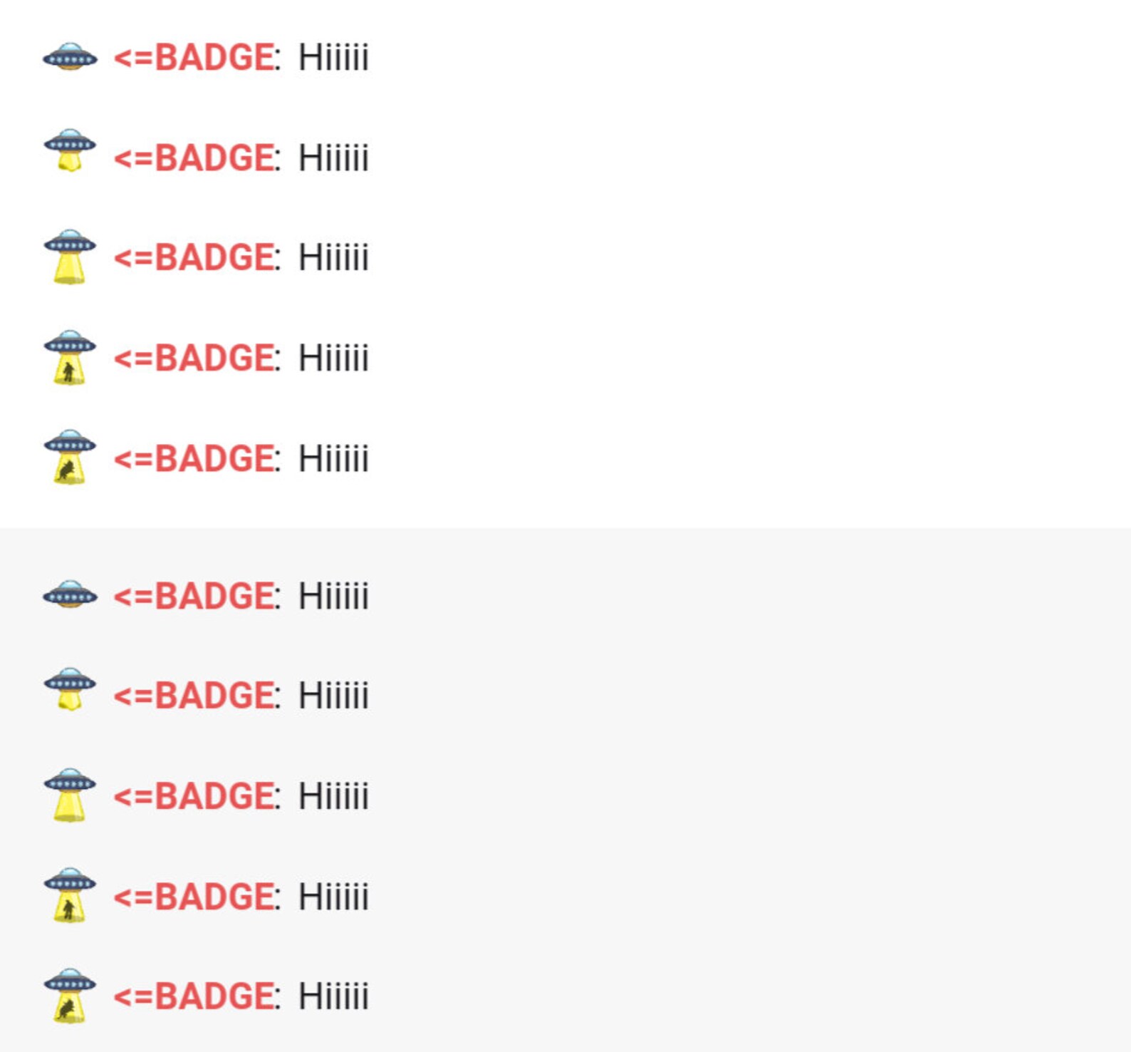 UFO Badges, Abduction Badges, Space Badges, Alien Badges, Twitch Badges ...