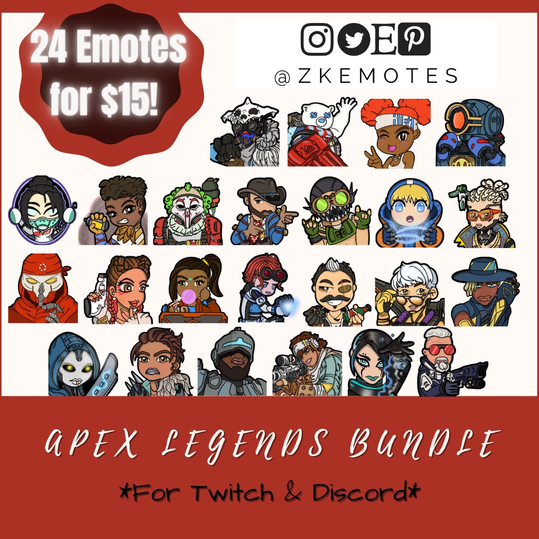 Apex Legends All Legends Bundle, Apex Legends Emotes Bundle, Twitch ...