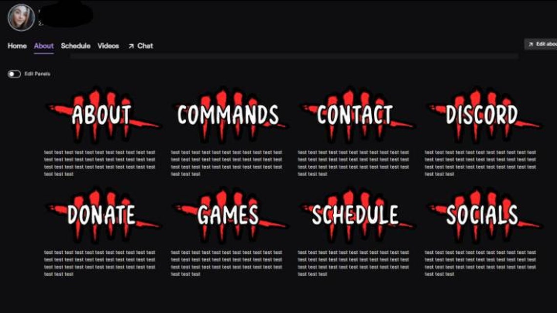 DBD Twitch Panels, Death Tally Panels, Horror Twitch Panels, Twitch ...