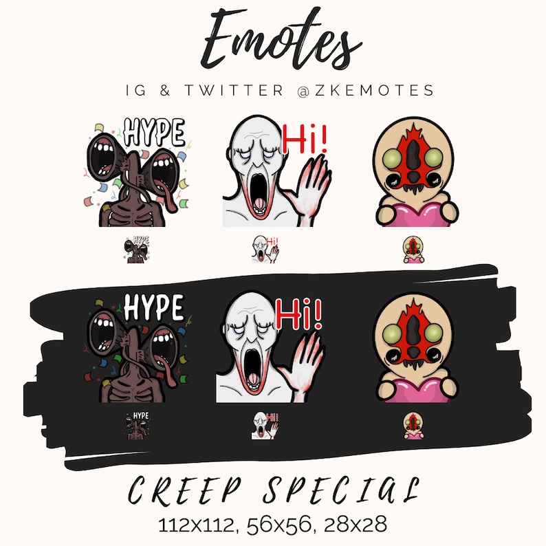 Creepy Sci-fi Emotes, Twitch and Discord (digital Download) - Etsy