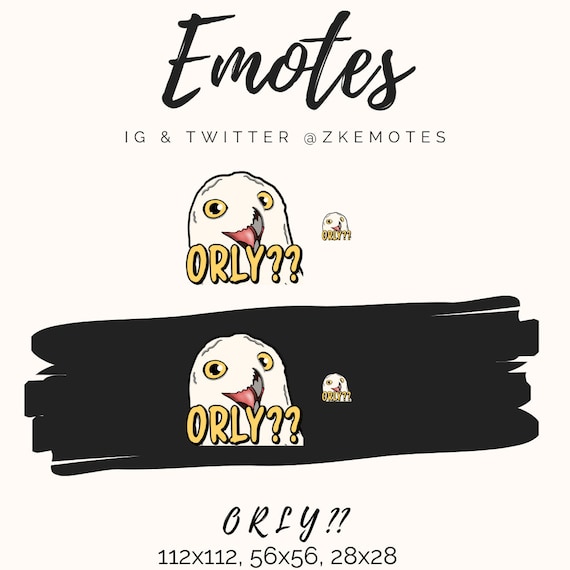 O RLY Emotes Owl Emotes Funny Emotes Twitch Emotes | Etsy