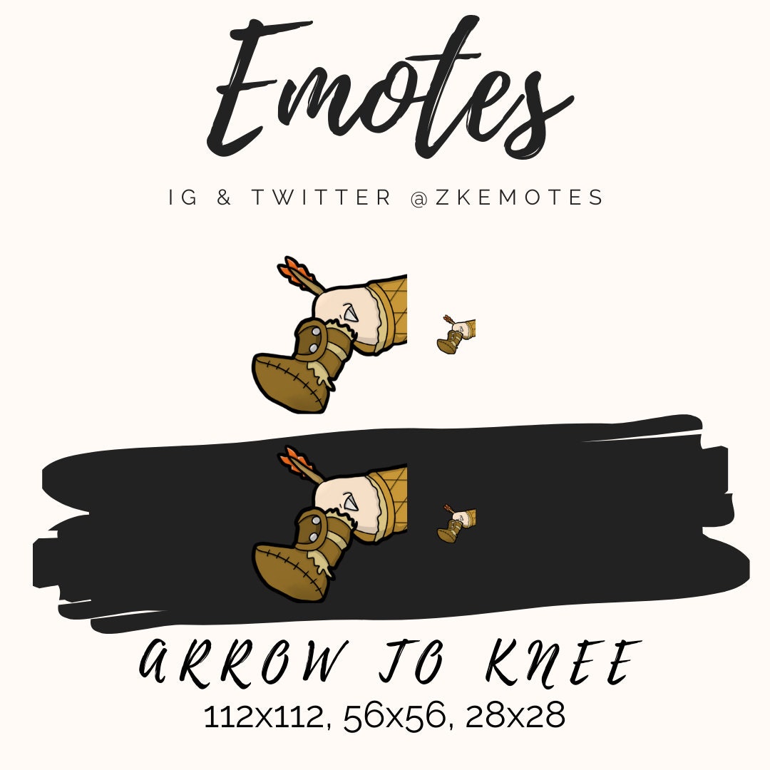 Arrow to Knee Emote, Skyrim Emotes, Twitch Emotes, Streamer Emotes ...