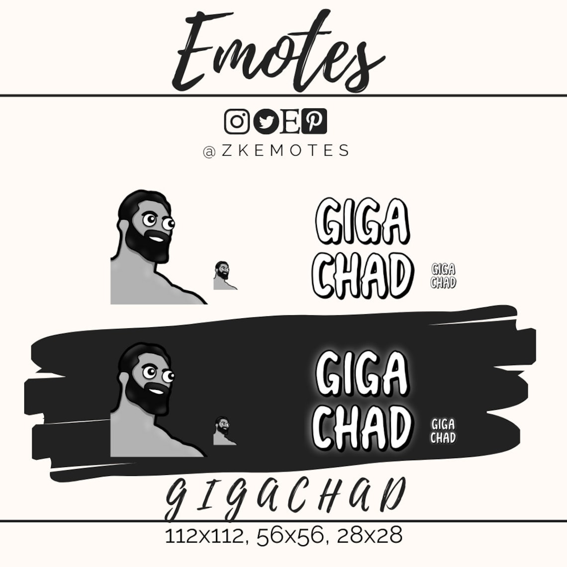 Gigachad Emote, GIGACHAD MEME, Twitch Emotes, Discord Emotes, MEME ...