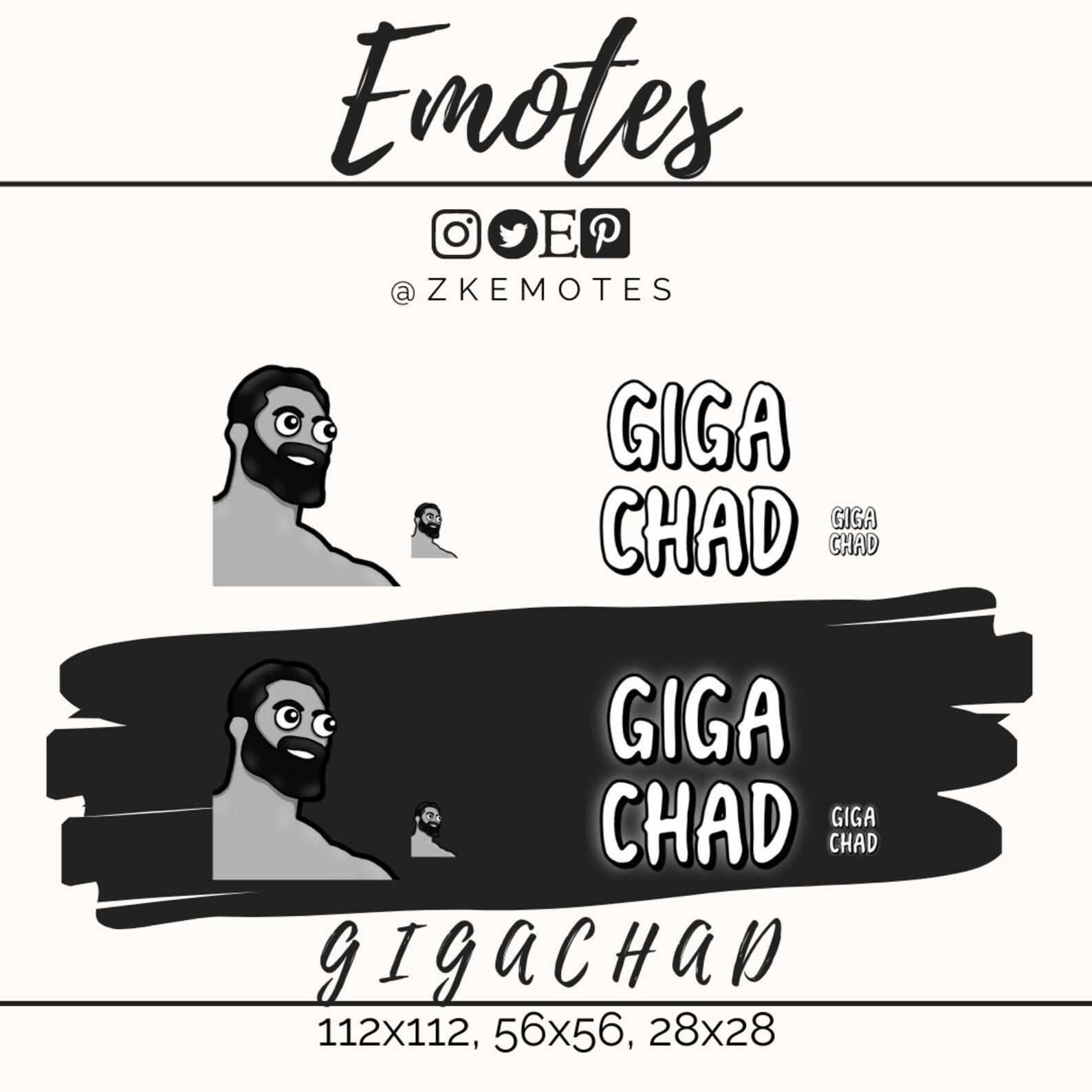 Gigachad Emote, GIGACHAD MEME, Twitch Emotes, Discord Emotes, MEME ...