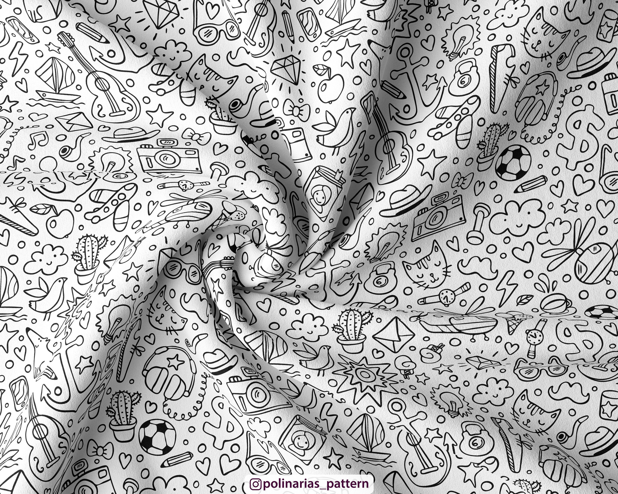 Cute Doodle Seamless Pattern - Kids Fabric Design - Etsy